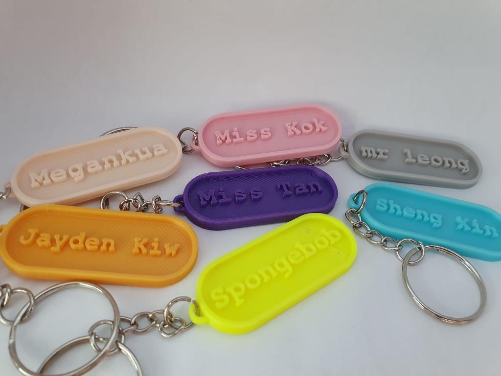 Custom 3D Printed Keychains! good for teachers!!, Hobbies & Toys ...