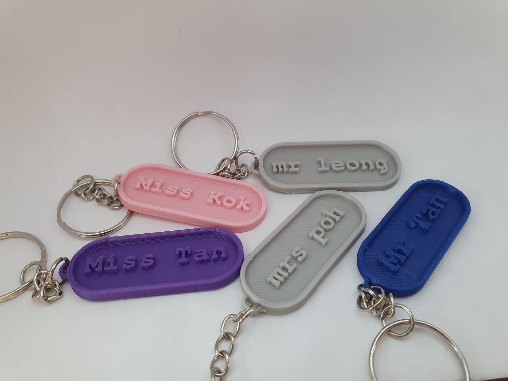 Custom 3D Printed Keychains! good for teachers!!, Hobbies & Toys ...
