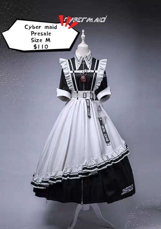 Cyber punk maid dress lolita, Hobbies & Toys, Memorabilia ...