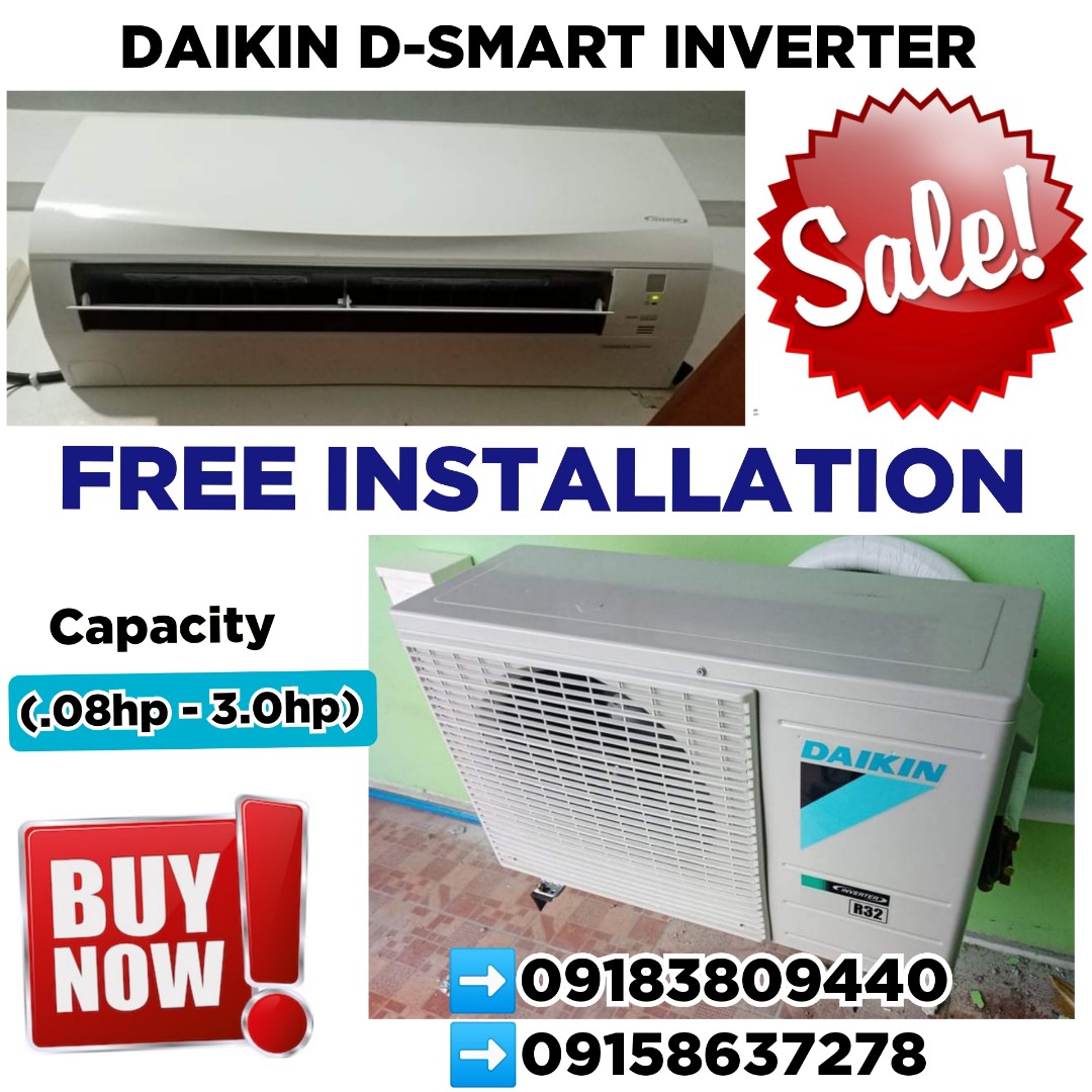 Daikin D-Smart Inverter Split Type Aircon, TV & Home Appliances, Air ...