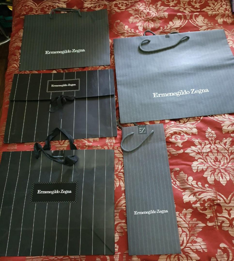 Ermenegildo Zegna paper bags from P500 - P1,300, Luxury, Bags & Wallets ...