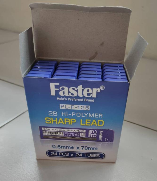 Faster 2B Hi-Polymer Sharp Lead, Hobbies & Toys, Stationery & Craft ...