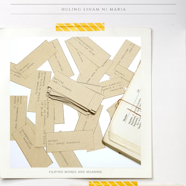 Filipino Words with Meanings | 90 pcs | Vintage Ephemera | Kraft Paper ...