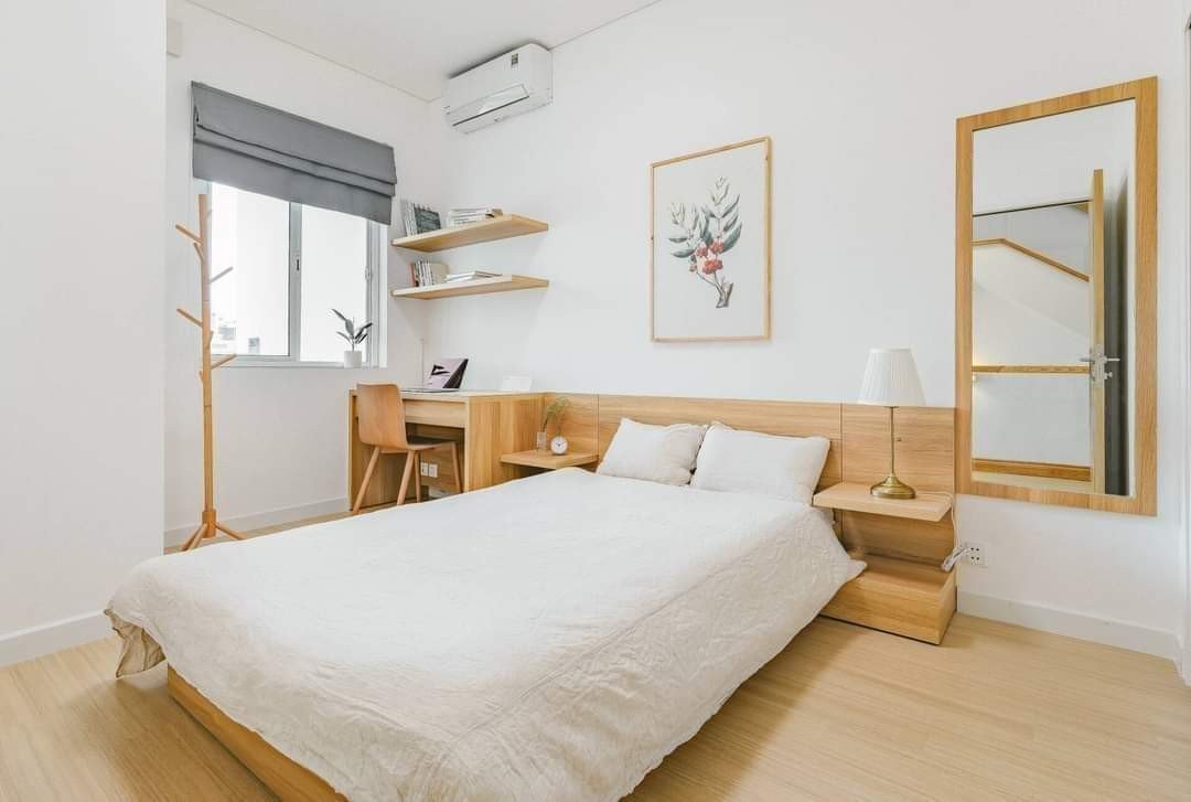 Mahogany study table, shelf, mahogany double bed with bedside table ...