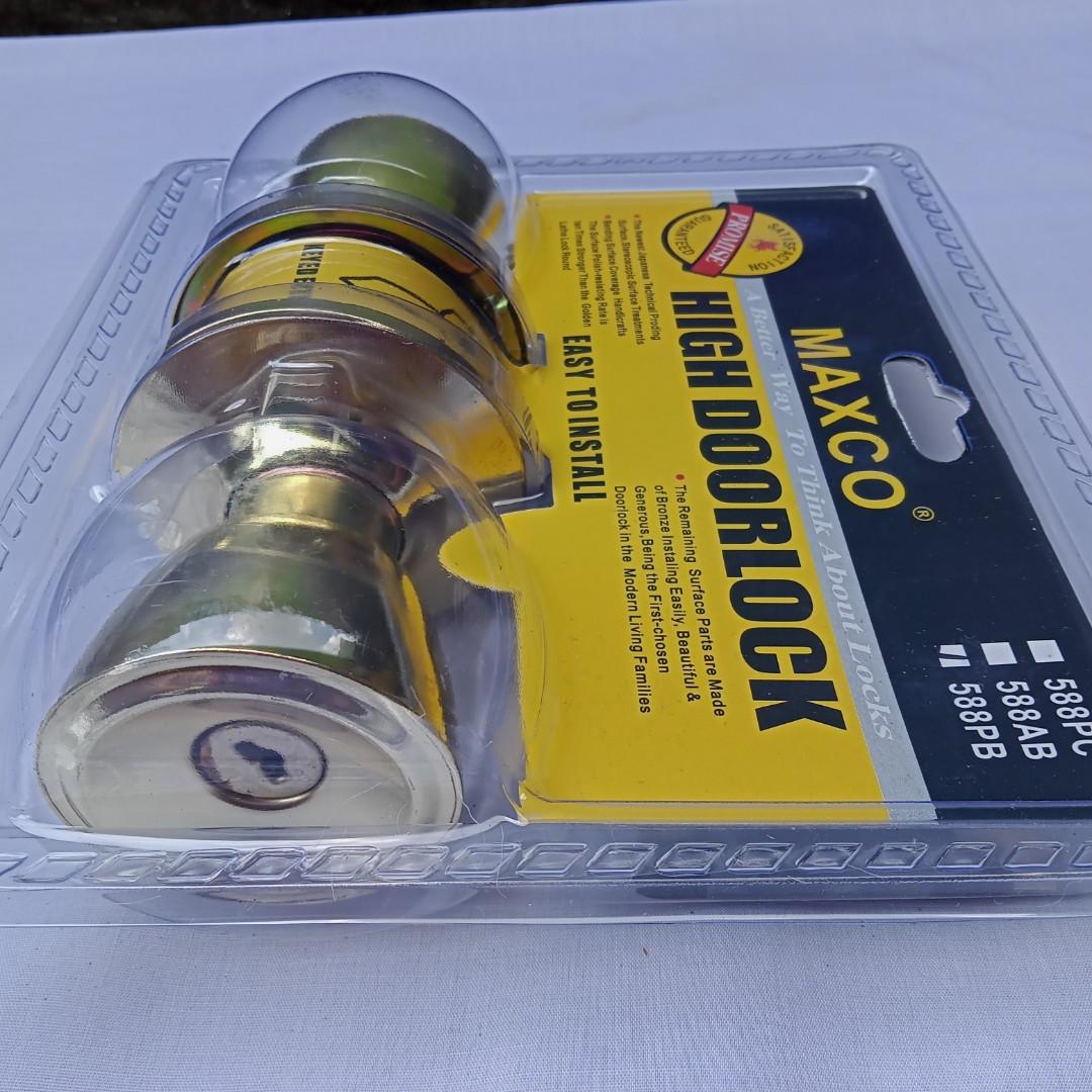 Maxco high doorlock 588pb, Furniture & Home Living, Security & Locks ...
