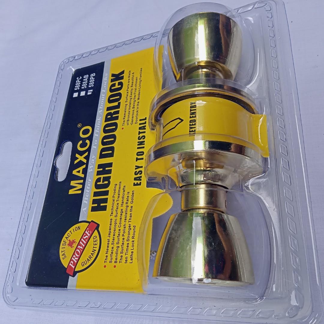 Maxco high doorlock 588pb, Furniture & Home Living, Security & Locks ...