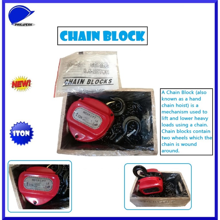 Mega Chain Block 1TON, Commercial & Industrial, Construction Tools ...