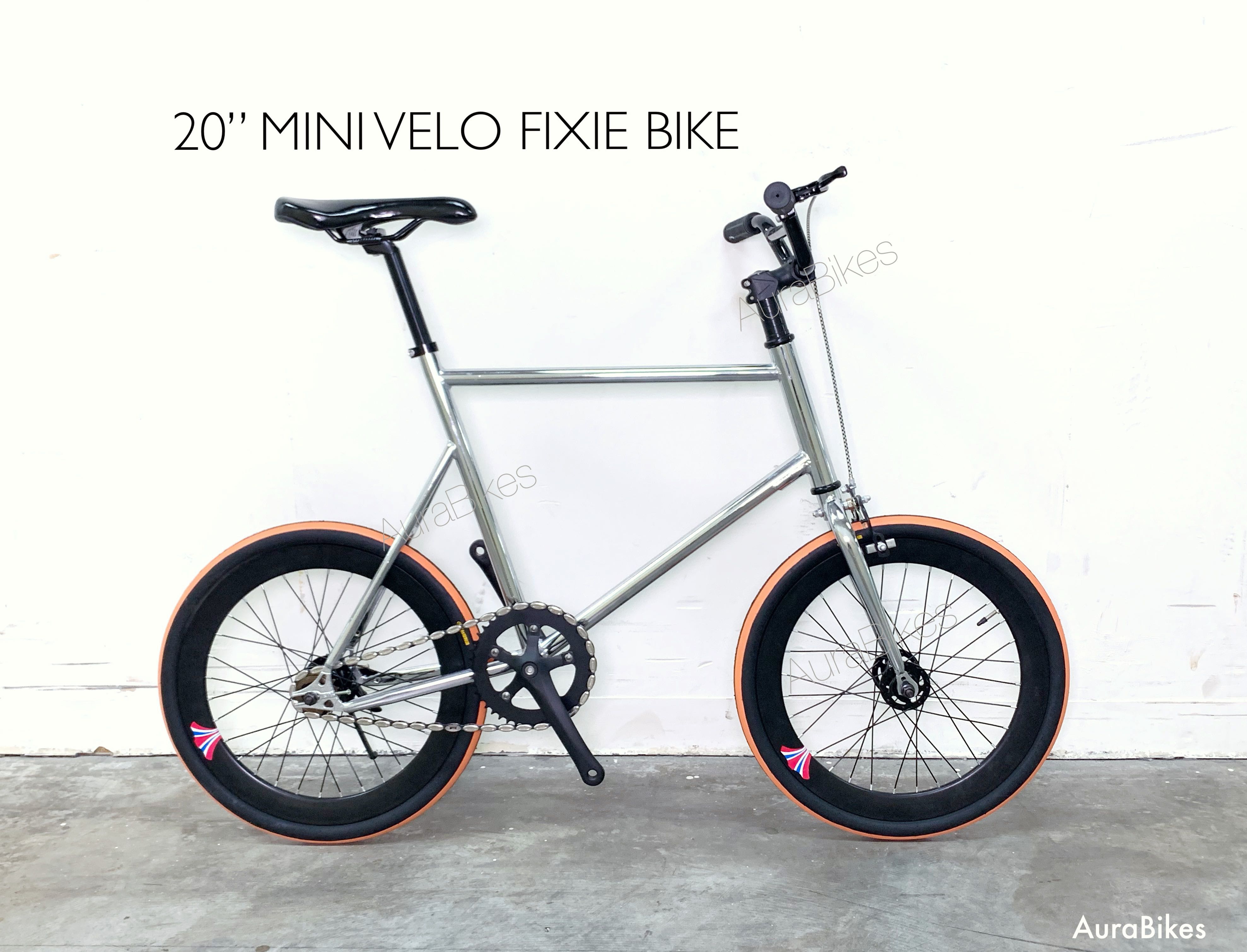 New 20” Mini Velo Fixie Bicycle Bike Fixed Gear Hybrid, Sports ...
