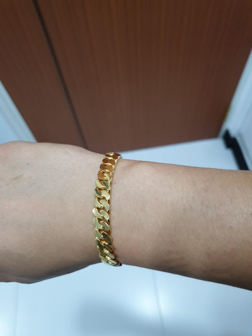 Poh Heng 916 Solid Gold Bracelet With Poh Heng & SAO Logo, Women's ...