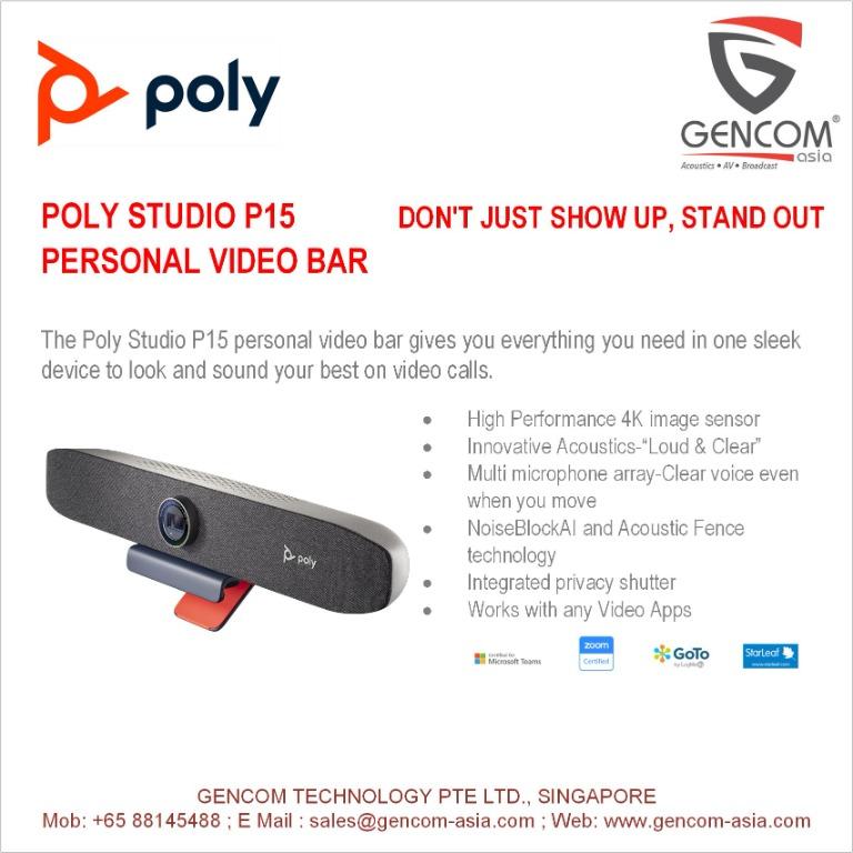 POLY STUDIO P15, 4K Webcam, Computers & Tech, Office & Business Technology on Carousell