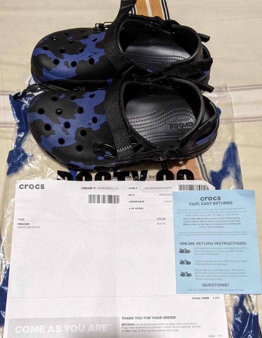 Post Malone X Crocs Duet Max Clog 'Blue Camo', Men's Fashion, Footwear ...