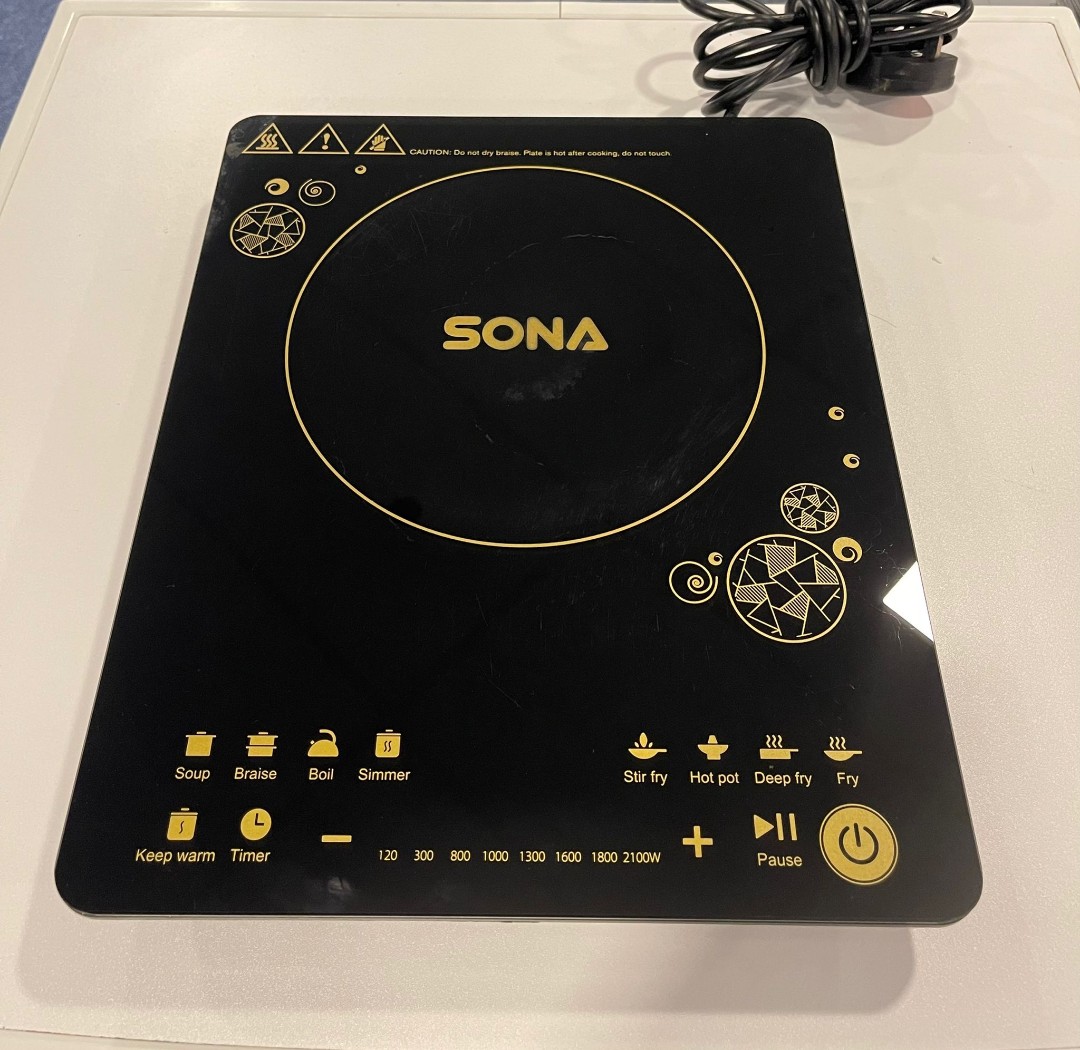 SONA SIC8611 SLIM INDUCTION COOKER (2100W), TV & Home Appliances ...