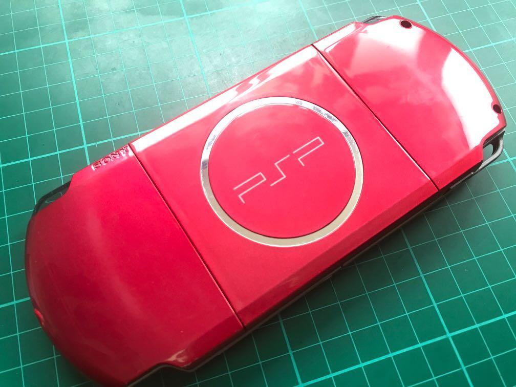 Sony Psp 3000 Slim Carnival Red, Video Gaming, Video Game Consoles ...
