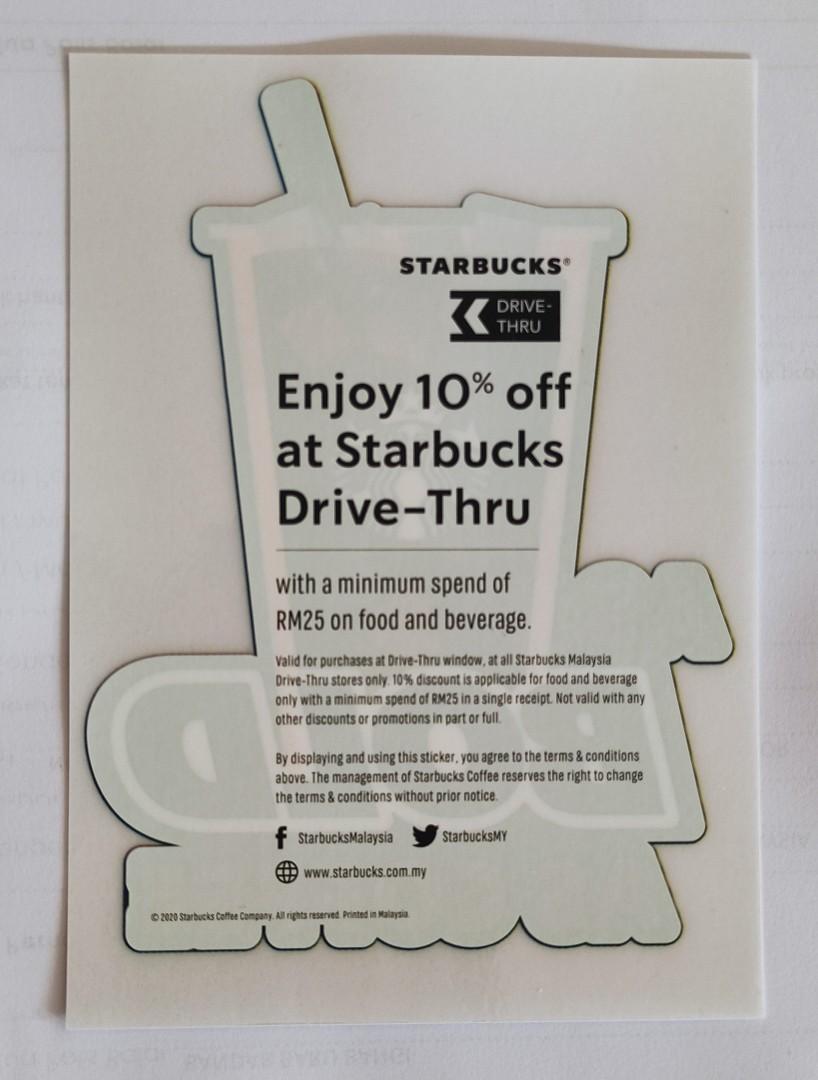 Starbucks Drive-Thru Car Sticker & Bumper Sticker (Ready Stock), Auto ...