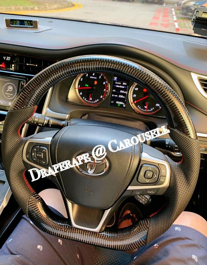 Toyota Harrier Carbon Fiber Steering Wheel Forged Carbon Fiber Steering ...