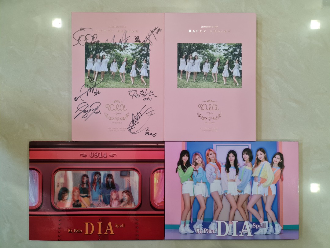 DIA Albums (Happy Ending, Spell) + Photocards, Hobbies & Toys, Music ...