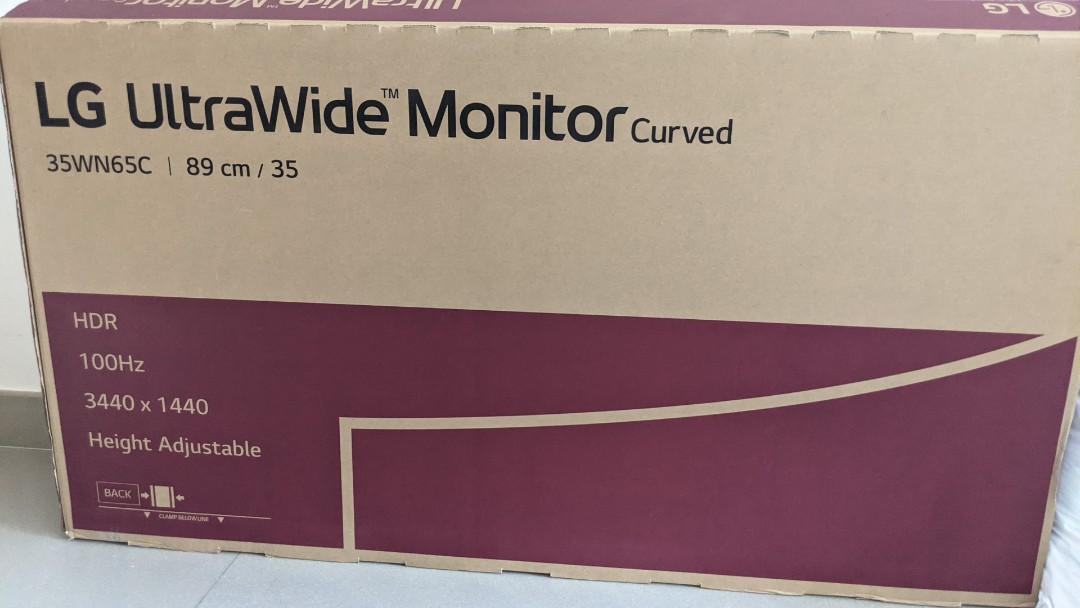35" 4K LG Ultrawide Monitor Curved 35WN65C HDR 超闊 曲面 電腦屏幕 顯示器, 電腦＆科技 ...
