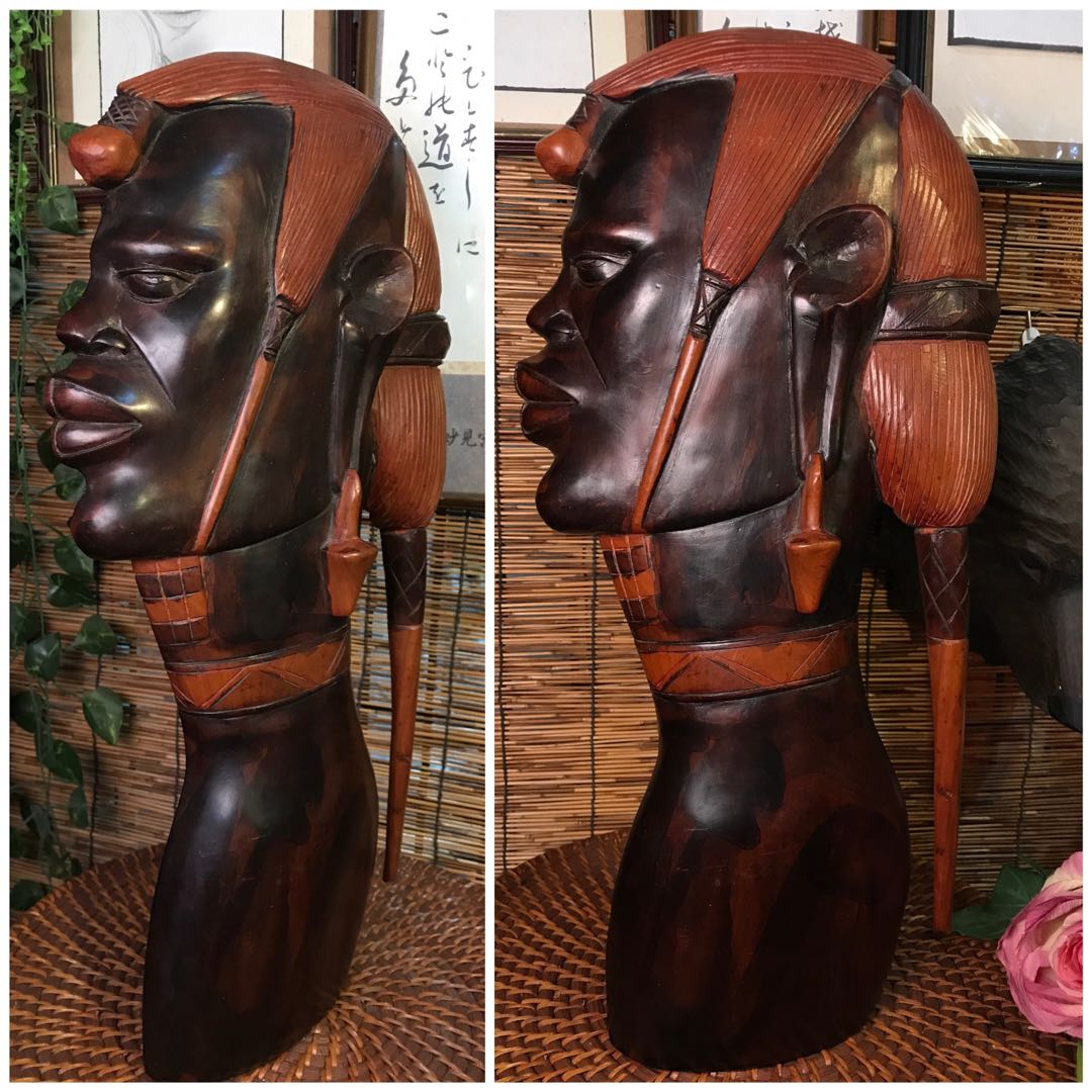 52cm KIGOGO Mask African Wooden Mask, African Art Mask, Tanzania Mask ...
