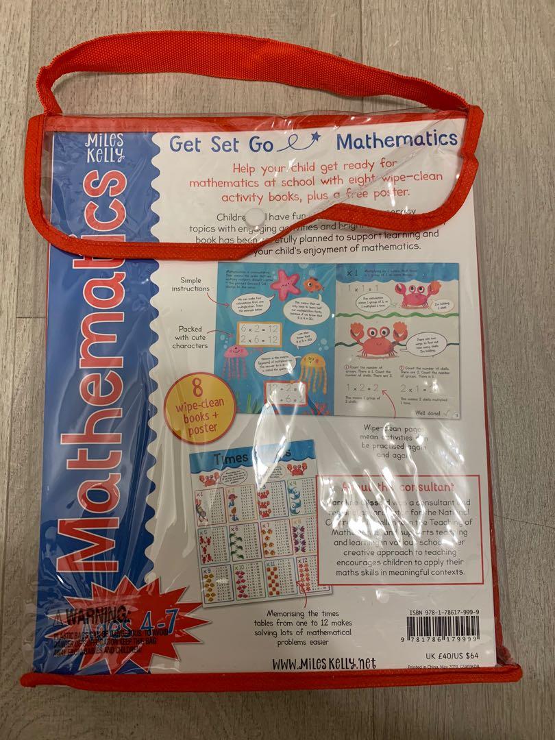 全新一套8本Get Set Go Maths exercises, 興趣及遊戲, 書本 & 文具, 小朋友書 - Carousell