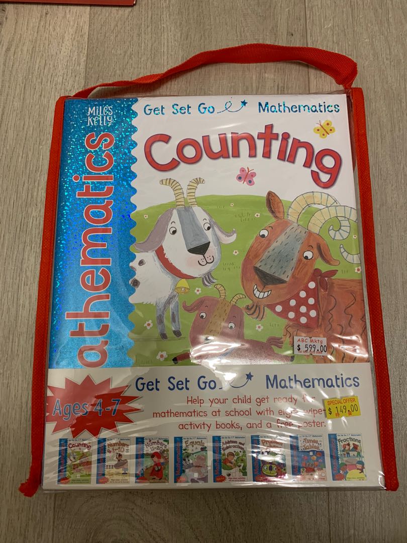 全新一套8本Get Set Go Maths exercises, 興趣及遊戲, 書本 & 文具, 小朋友書 - Carousell