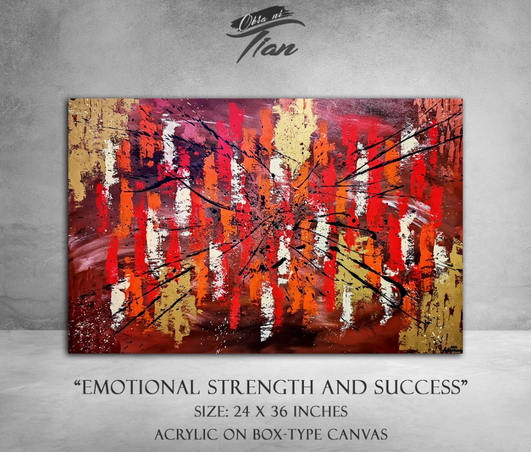 Abstract Painting "Emotional Strength and Success", Hobbies & Toys ...