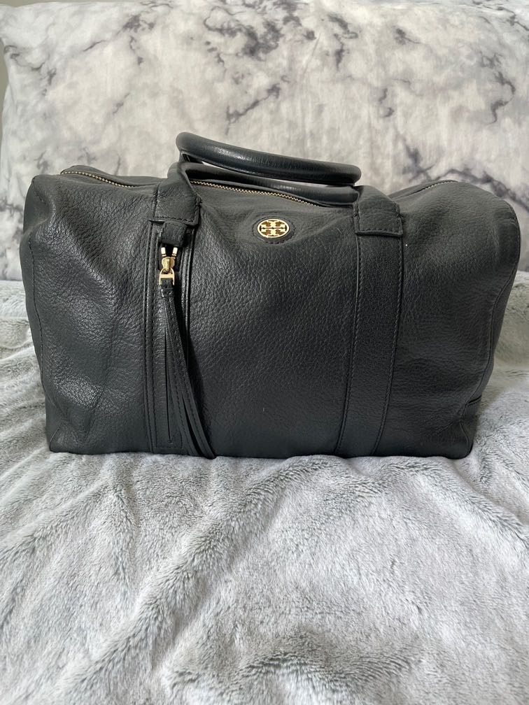 AUTHENTIC Tory Burch Boston Black Bag, Women's Fashion, Bags & Wallets ...