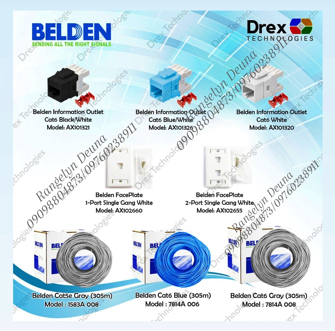 BELDEN IO/ FACEPLATE/ LAN CABLE CAT5/CAT6, Computers & Tech, Parts ...