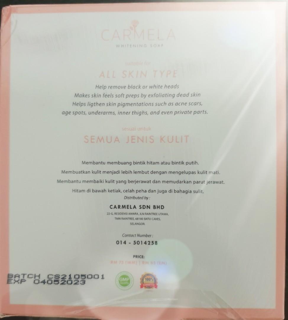 CARMELA BEAUTY SOAP, Beauty & Personal Care, Bath & Body, Body Care on ...