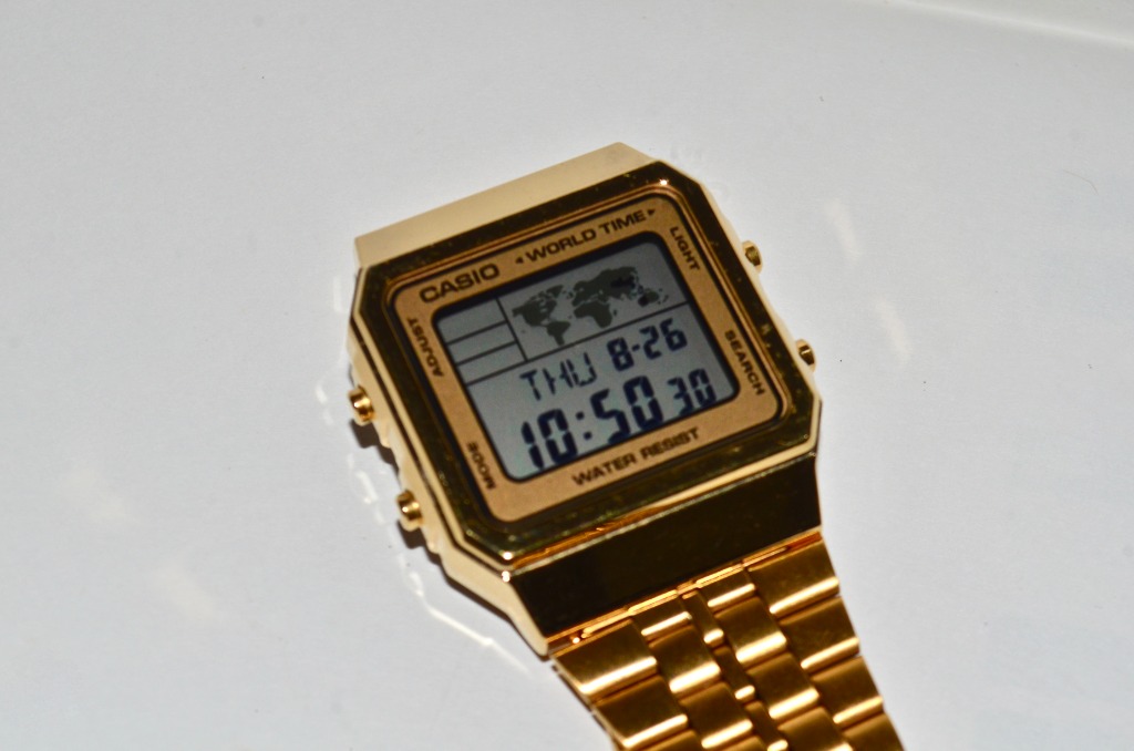 Casio Gold Digital Watch A500W ( World Time / Chronograph / Quartz ), Men's Fashion, Watches ...