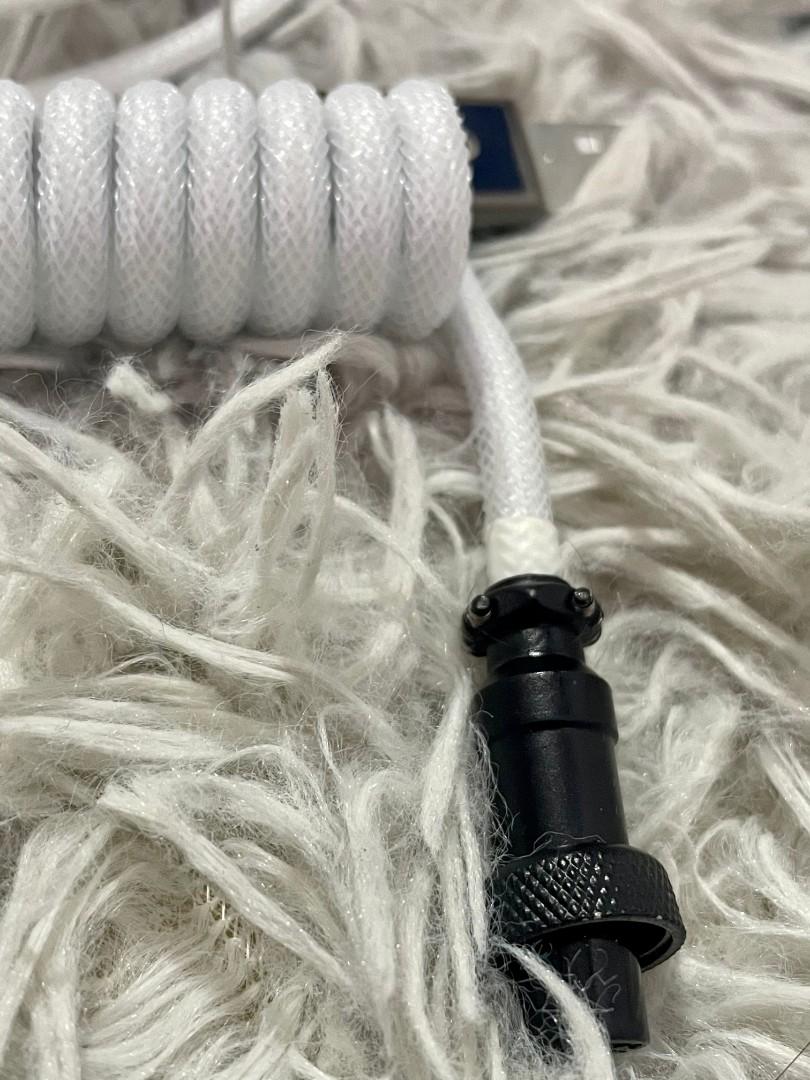 [Coiled Cable] Custom Black / White Coiled Aviator Cable for Custom ...
