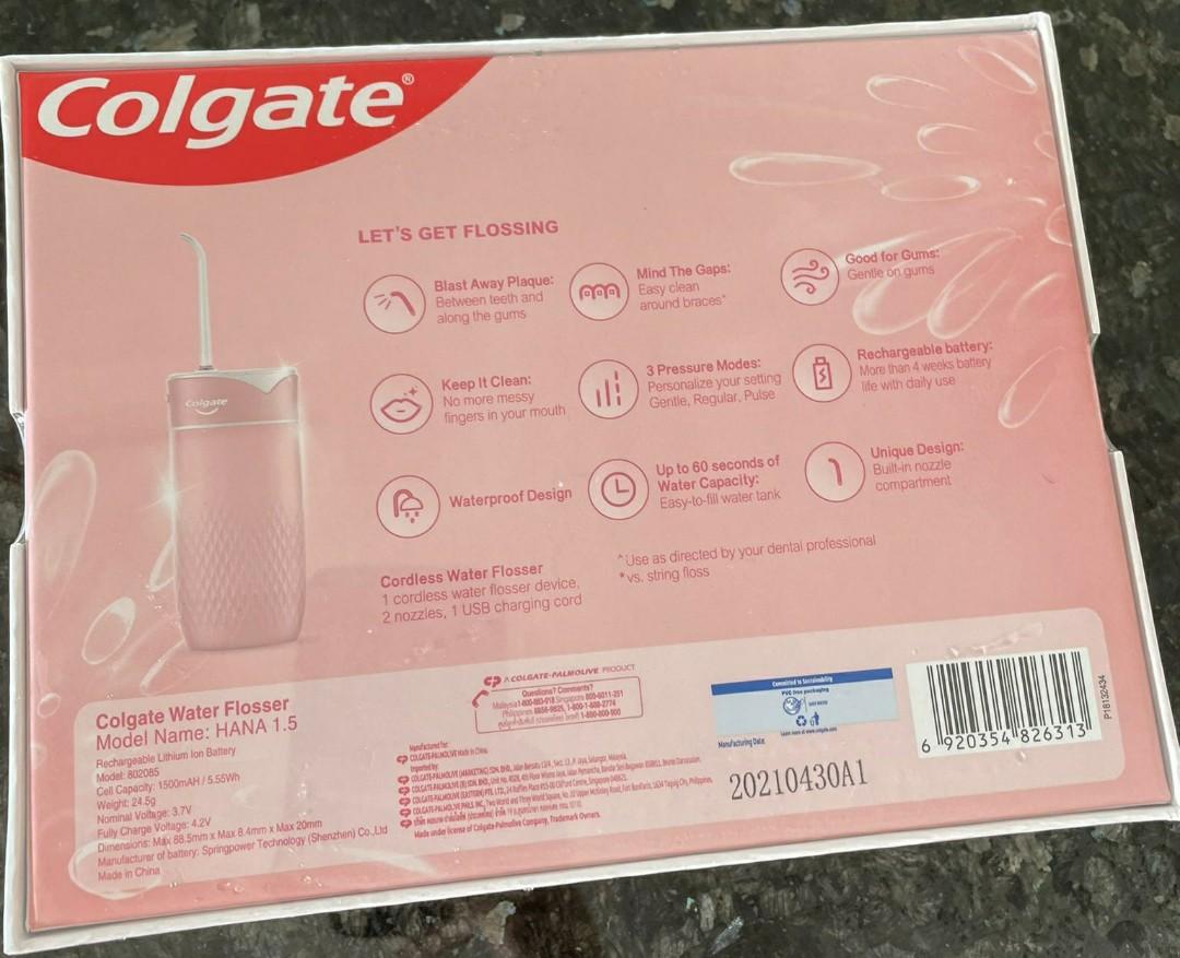 Colgate portable water flosser rechargeable, Beauty & Personal Care ...