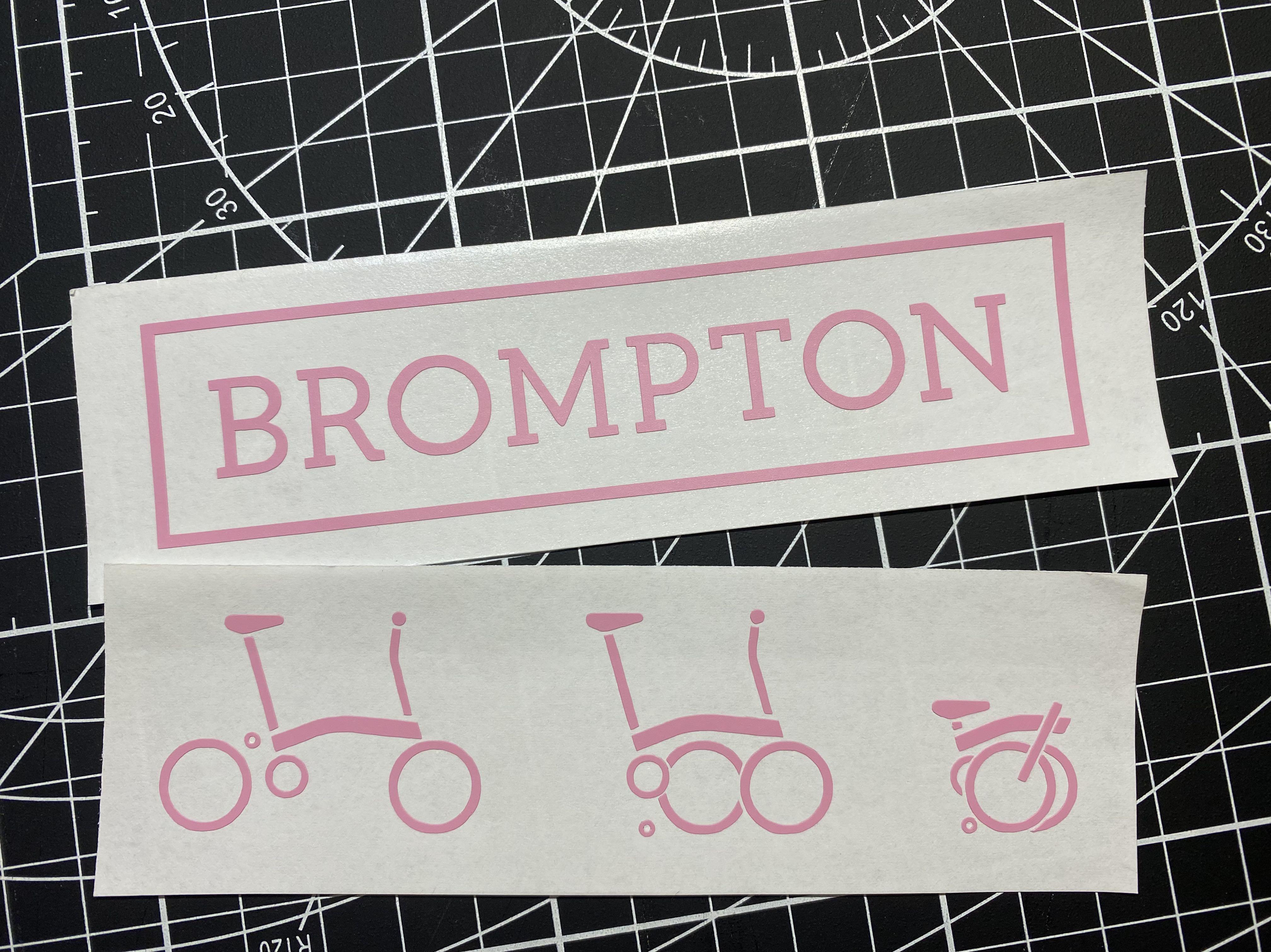 Ready Stock High Quality BROMPTON LOGO Die-Cut Vinyl Decal/Sticker Waterproof, Sports Equipment ...
