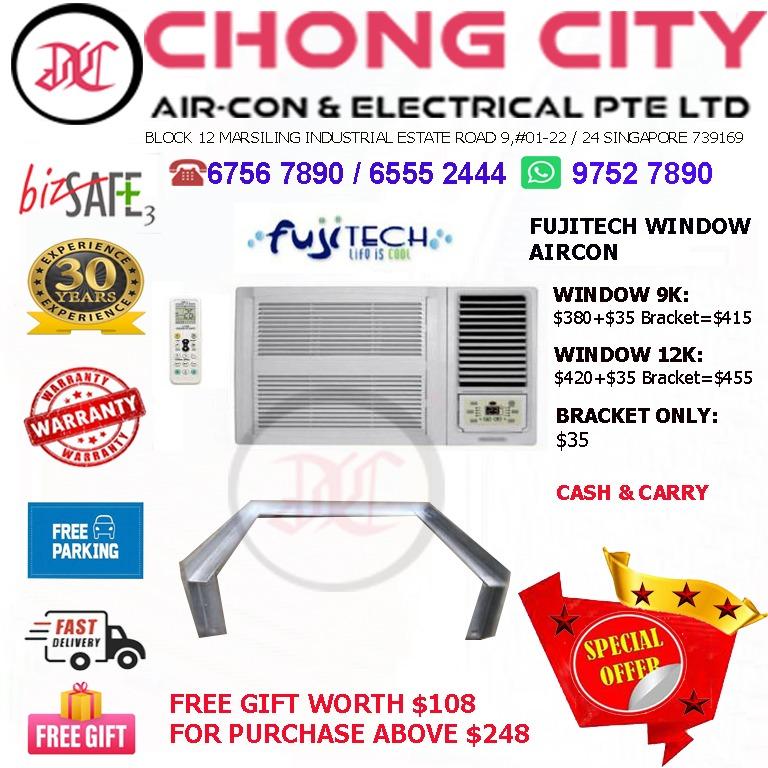 Fujitech Window Air Con, TV & Home Appliances, Air Conditioners ...