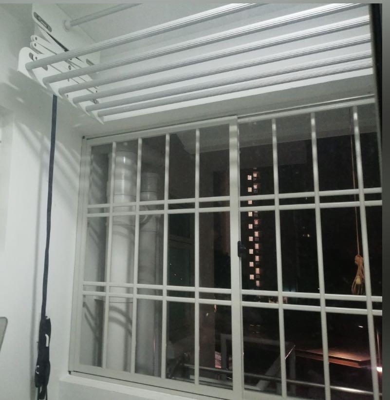 HDB Original Retractable drying rack, Furniture & Home Living, Home ...