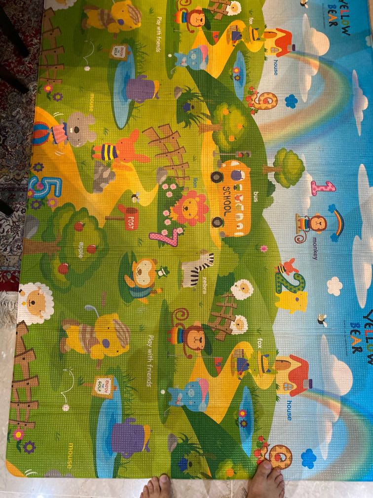 LG Hausys - Yellow Bear Playmat, Babies & Kids, Infant Playtime on ...