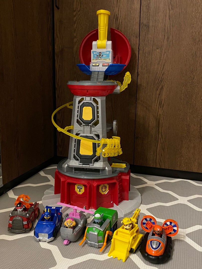 PAW Patrol, Mighty Pups Super PAWs Lookout Tower Playset with Lights ...
