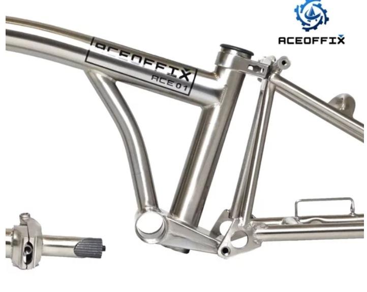 [PO 1 week] Aceoffix Frame set Titanium Color / Brompton, Sports ...