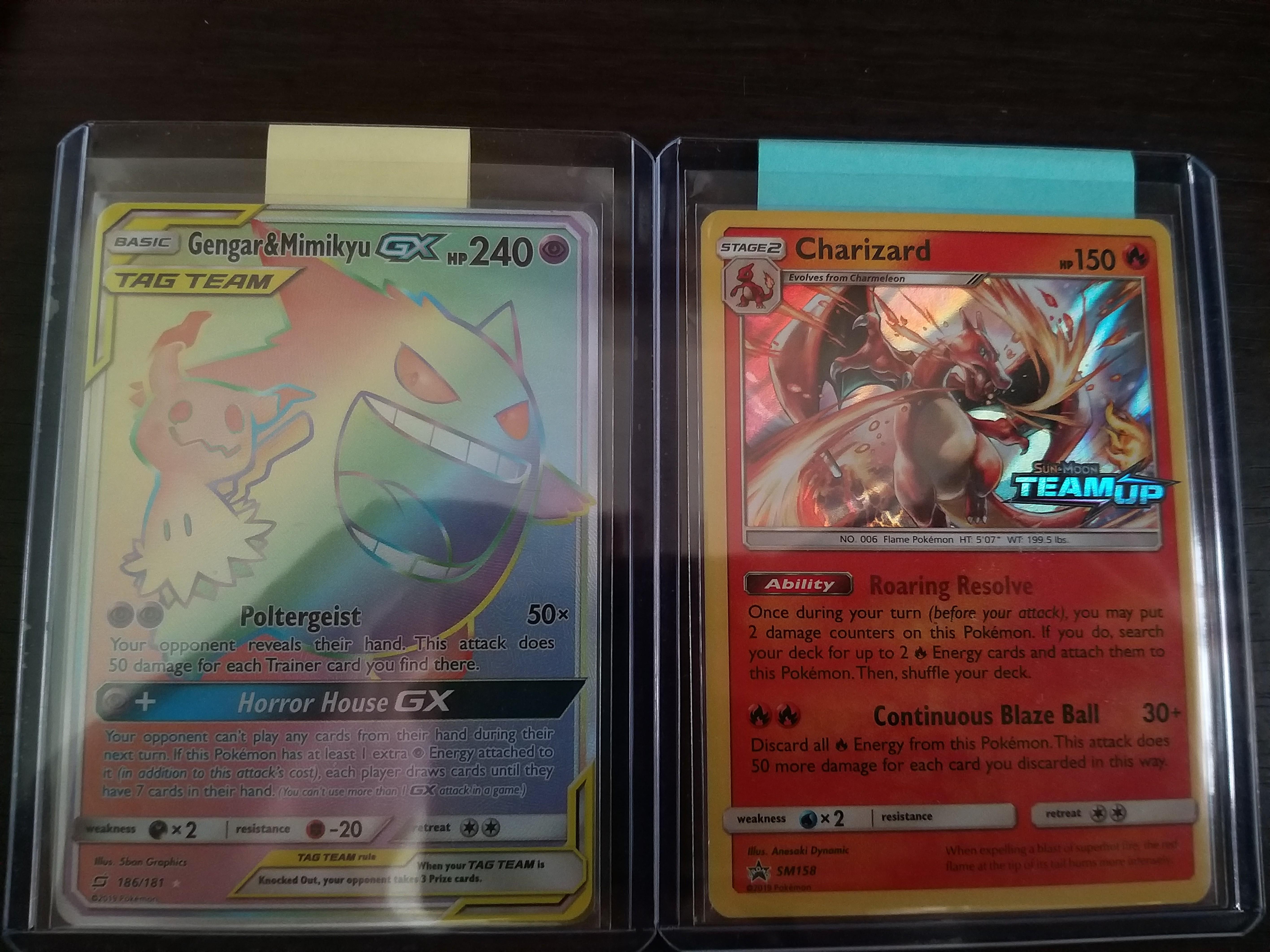 Pokemon Cards (Charizard Promo, Gengar Team up), Hobbies & Toys, Toys ...