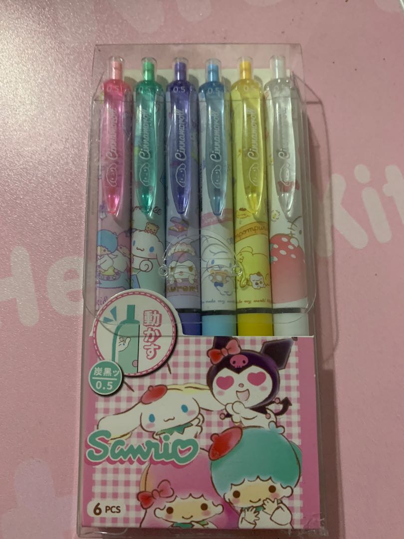 Sanrio pens, hello kitty pens, set of 6 pens, Hobbies & Toys ...