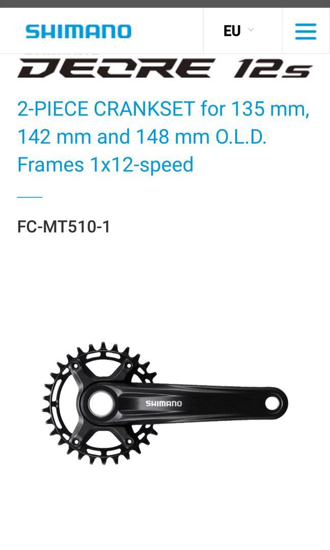 Shimano Deore FC-MT510 12s Crankset 32T, Sports Equipment, Bicycles ...
