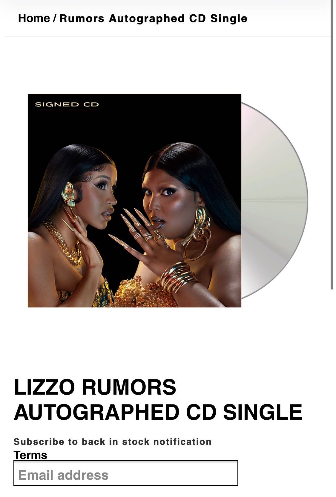 Signed Lizzo Rumors Cd Hobbies And Toys Music And Media Cds And Dvds On Carousell