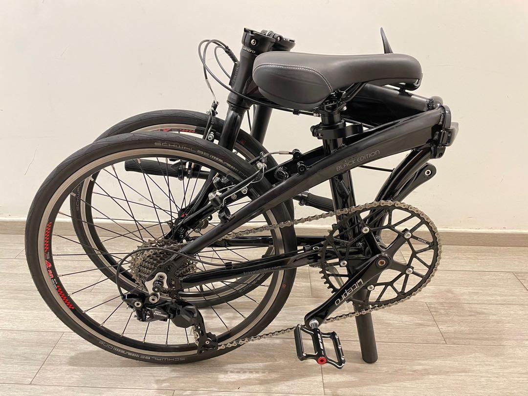 Travelo FS-S Black Edition foldable bike, Sports Equipment, Bicycles ...