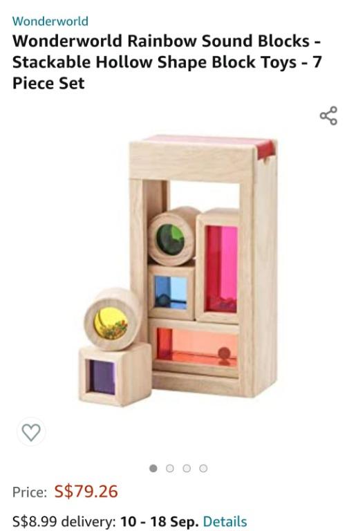 Wonderworld rainbow sound blocks rainbow blocks, Hobbies & Toys, Toys ...