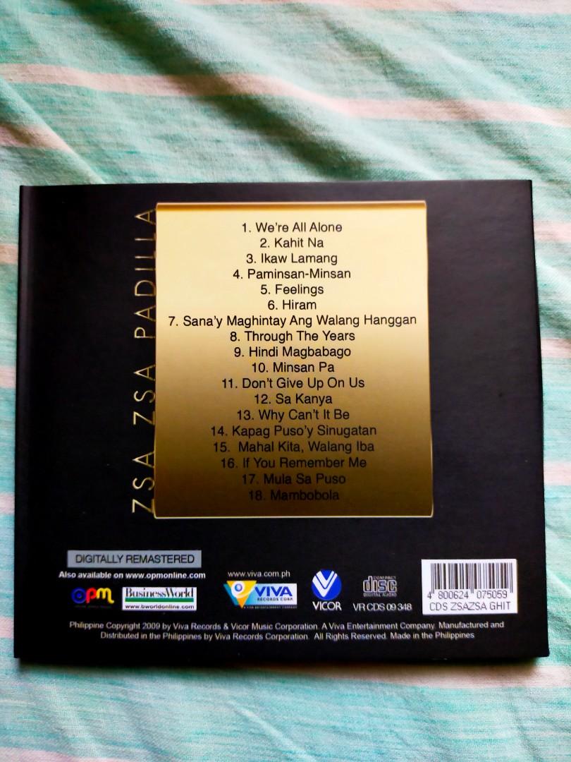 Zsa zsa Padilla 18 greatest hits CD OPM, Hobbies & Toys, Music & Media ...