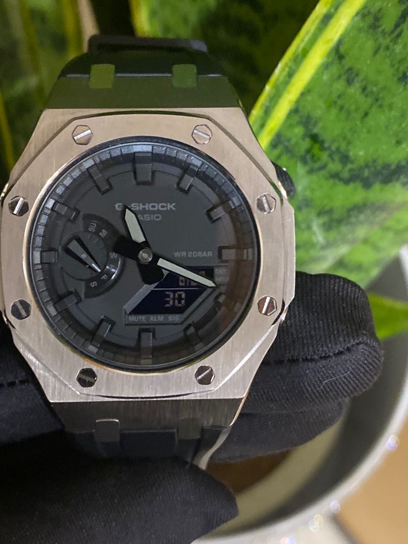 Gm2100 style AP Diver v4 mod full black hitam ga2100 ga2110 ga-2100 ga ...