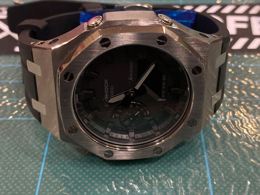 Gm2100 style AP Diver v4 mod full black hitam ga2100 ga2110 ga-2100 ga ...