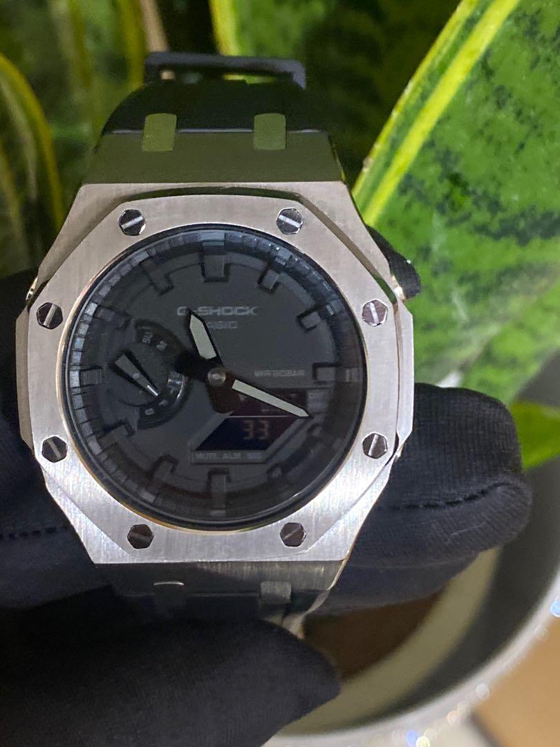 Gm2100 style AP Diver v4 mod full black hitam ga2100 ga2110 ga-2100 ga ...