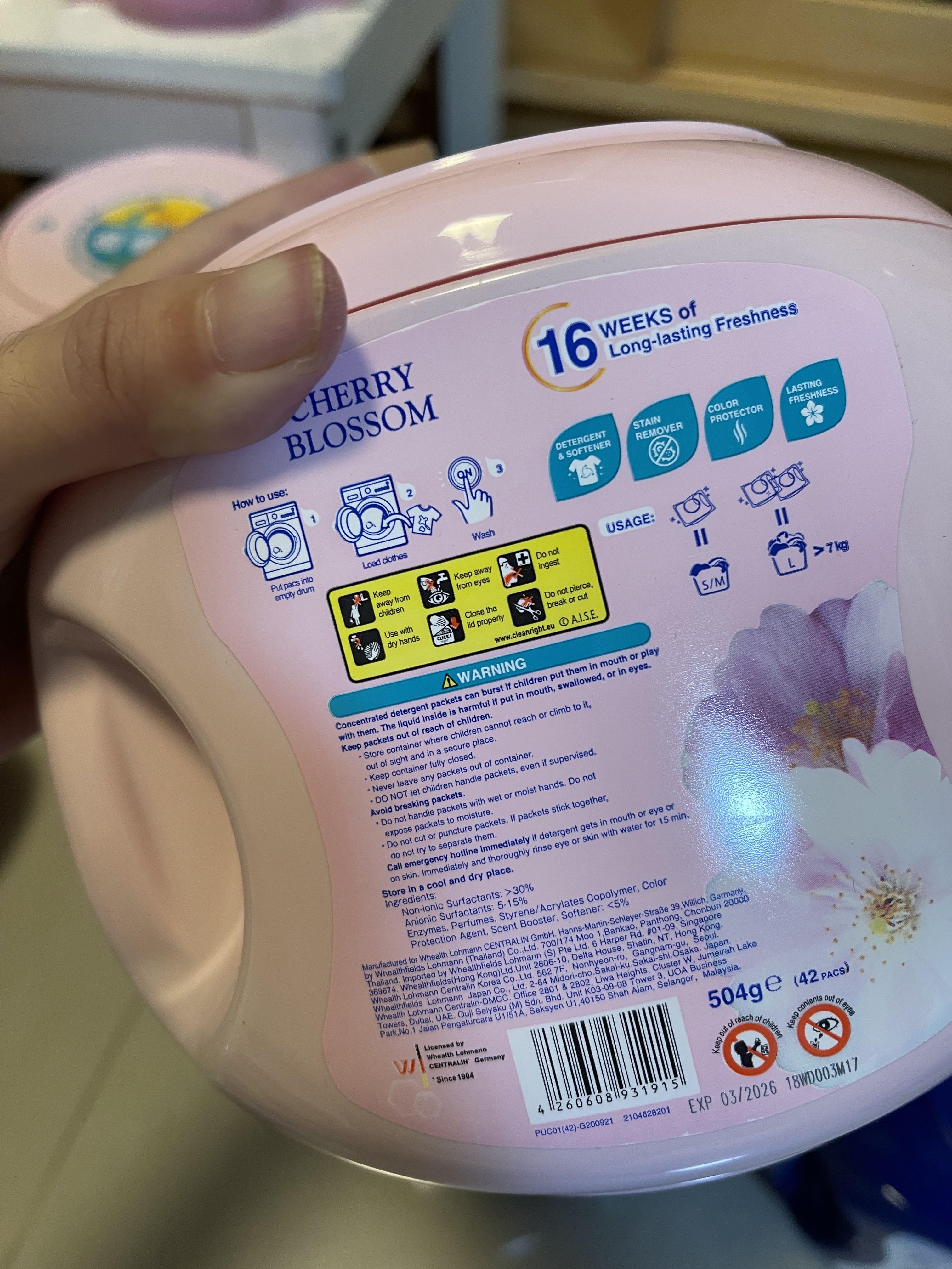 Ar Fun Laundry Capsules 42 pods/tub and fragrance beads in-wash ...