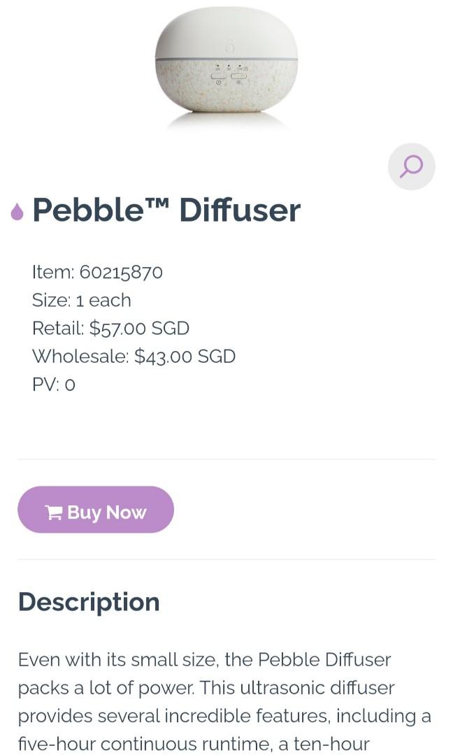 Brand New doTerra Pebble diffuser, Furniture & Home Living, Home ...
