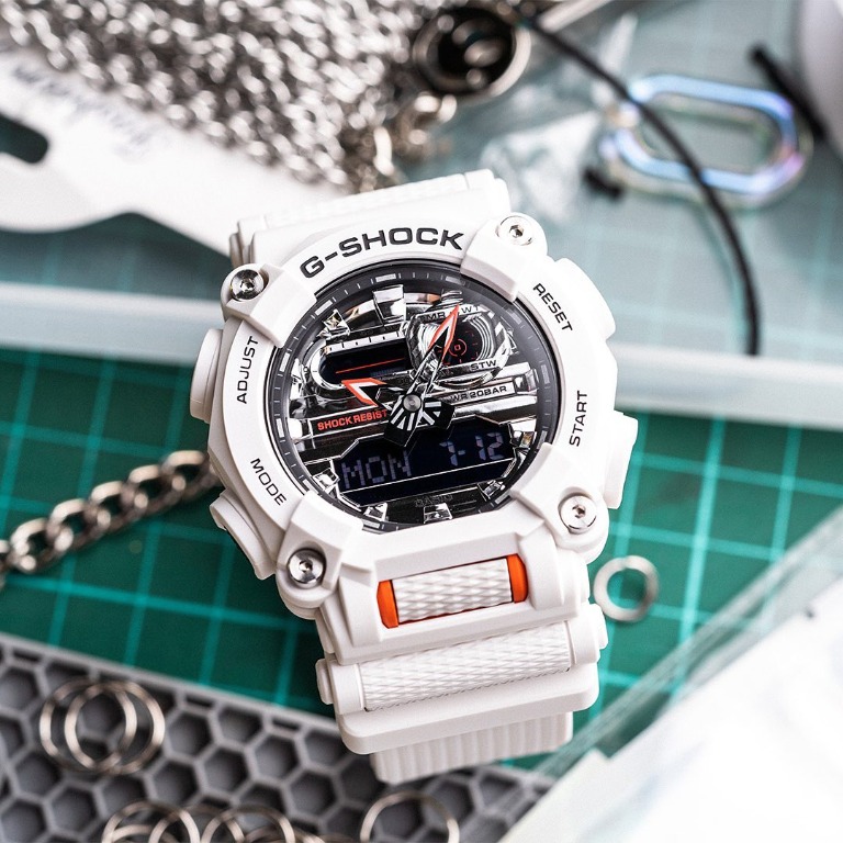 Casio G-Shock GA-900AS-7ADR GA-900AS-7A GA-900AS-7 GA-900AS GA-900 Special Color Silver White ...